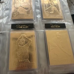 Other | 22k Gold Baseball Cards Danbury Mint 5 Cards | Poshmark